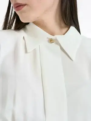 Elisabetta Franchi Open-back Button-down Shirt - Neutrals