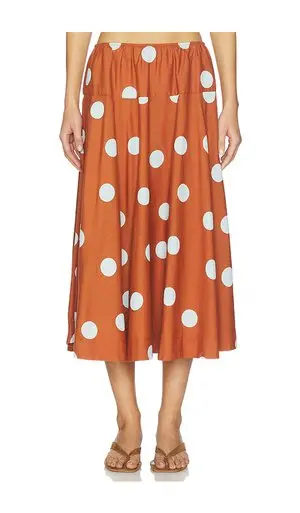Free People Betty Drop Waist Skirt - Brown