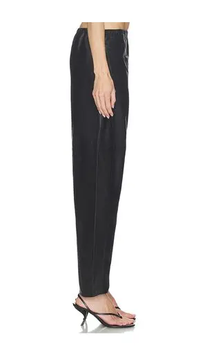 LA LIGNE Leather Barrel Leg Trousers
