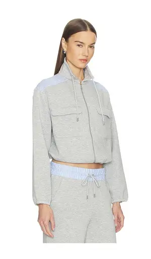 Veronica Beard Stellant Zip-up Fleece Jacket With Drawstring Waist