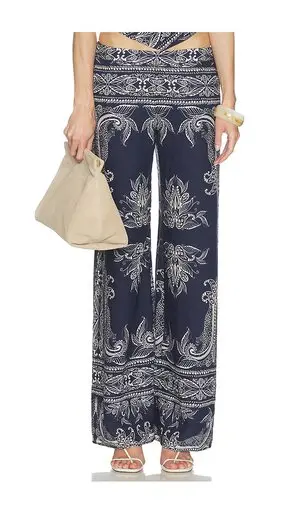 Amanda Uprichard Wide Leg Printed Pants