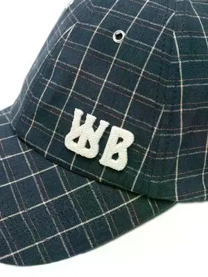 WALES BONNER Checked Logo Baseball Cap
