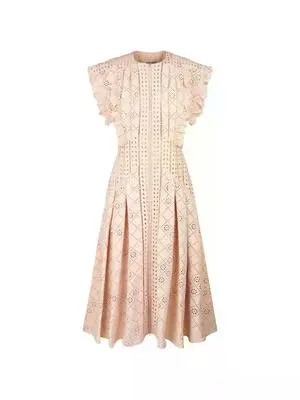 Alberta Ferretti Broderie Anglaise Dress