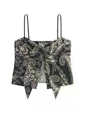 Kith Tie-front Paisley Top