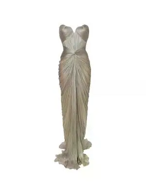 IRIS SERBAN Adelaine Strapless Split Maxi Dress