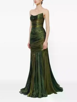 IRIS SERBAN Kim Strapless Maxi Dress