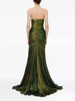 IRIS SERBAN Kim Strapless Maxi Dress