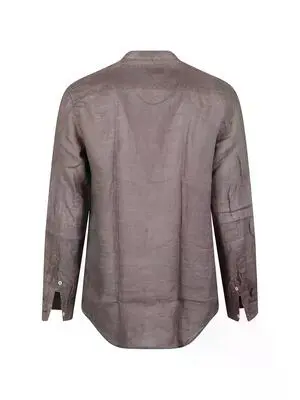 Altea Collarless Button Shirt - Grey