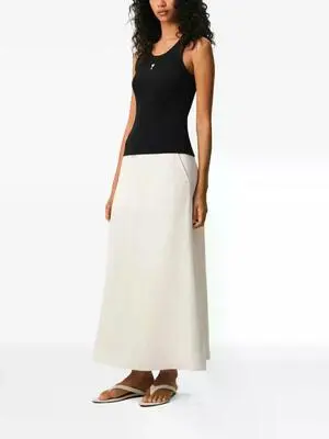 AMI Paris De Coeur Embroidered Ribbed Tank Top