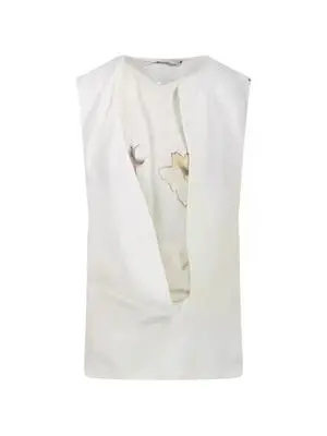 Sportmax Floral-print Top - Neutrals