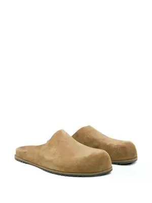Rick Owens Granola Suede Mules - Neutrals