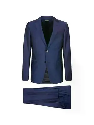 Zegna Buttoned Suit - Blue
