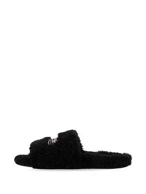 Balenciaga Furry Sandals - Black