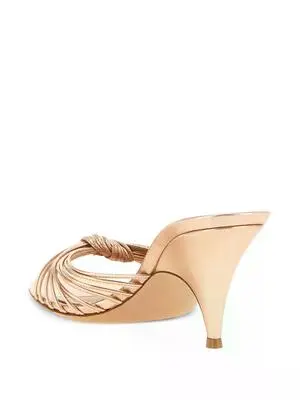 GIANVITO ROSSI Sofia Laminated Knotted Sandals