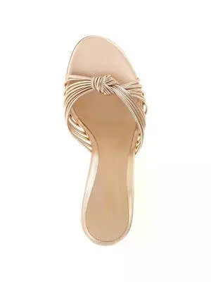 GIANVITO ROSSI Sofia Laminated Knotted Sandals
