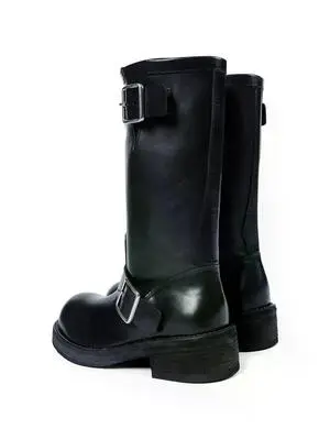 ANN DEMEULEMEESTER Engineer Buckle Biker Boots
