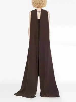 Solace London Martine Strapless Midi Dress - Brown