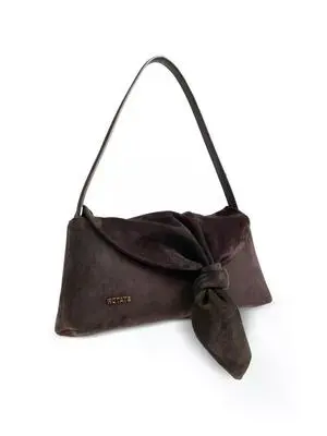 ROTATE BY BIRGER CHRISTENSEN Knot Handle Suede Tote Bag - Brown