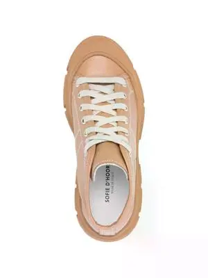 Sofie D'hoore Contrast-stitch Fairway Sneakers - Neutrals