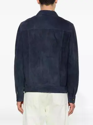 Eleventy Buttoned Suede Jacket