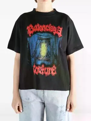 Balenciaga Graphic T-shirt - Black
