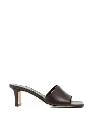 AeydĒ Jessie Square-toe Sandals - Brown