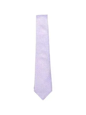 Canali Patterned Neck Tie Purple