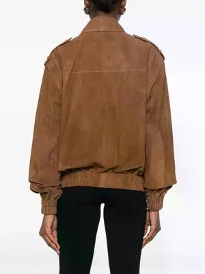 ARMA Suede Jacket With Pockets - Brown