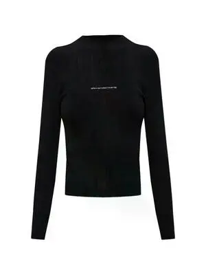 Alexander Wang Logo-print Ribbed Sweater