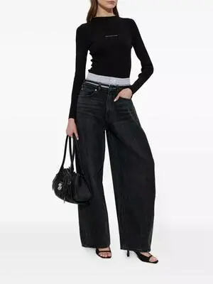 Alexander Wang Logo-print Ribbed Sweater
