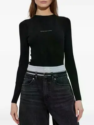 Alexander Wang Logo-print Ribbed Sweater