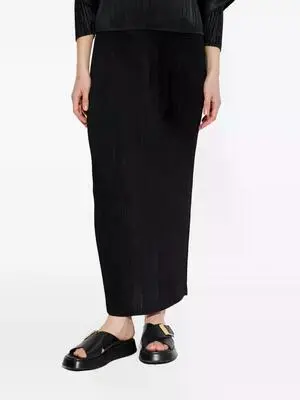 Issey Miyake Pleated Long-length Skirt - Black