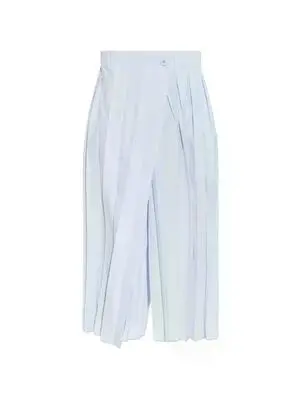 Issey Miyake Pleated Button Trousers - Blue
