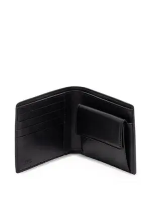 Fendi Logo Plaque Leather Wallet