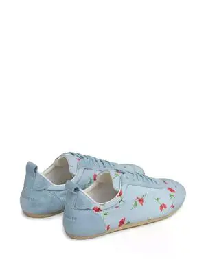JIL SANDER Floral-print Lace-up Sneakers - Blue