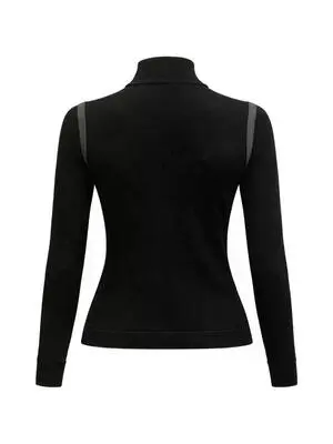NEWLAND Embroidered Long-sleeve Top - Black