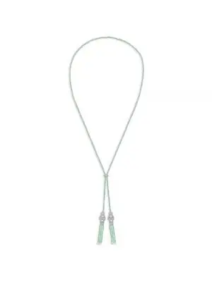 Shanghai Tang Infinite Knot Tasseled Necklace - Silver