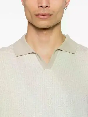 Corneliani V-neck Knitted Polo Shirt