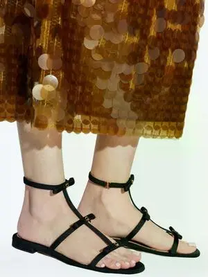 GIANVITO ROSSI Bow Strap Sandals
