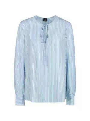 Pinko Pinco Striped Tie-detail Blouse