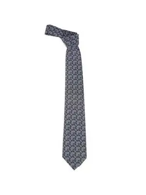 Etro Floral Print Neck Tie - Blue
