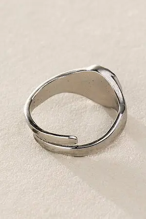 Free People Heart Eyes Toe Ring - Silver/turq