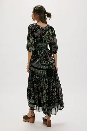 Free People Maxi Dress With Balloon Sleeves
