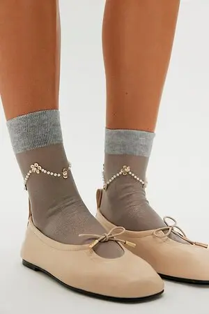 Maria La Rosa Venezia Socks - Light Grey