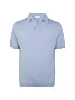 LARDINI Short-sleeve Polo Shirt - Blue