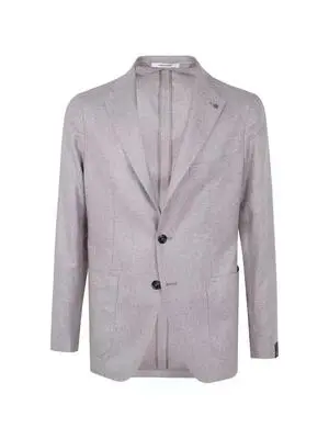 Tagliatore Peak-lapel Single-breasted Blazer - Grey