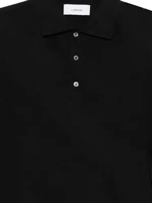 LARDINI Long-sleeve Polo Shirt - Black