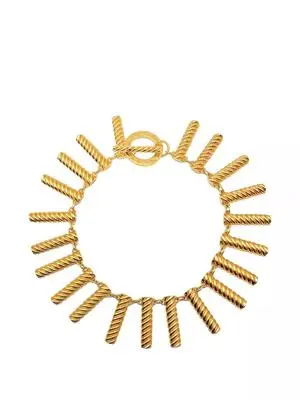 Carven Vintage Sunburst Logo-clasp Collar - Gold