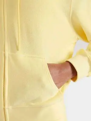 Hunza G Terry Towelling Zip Hoodie - Butter