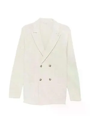 MANUEL RITZ Double-breasted Knit Blazer - Neutrals